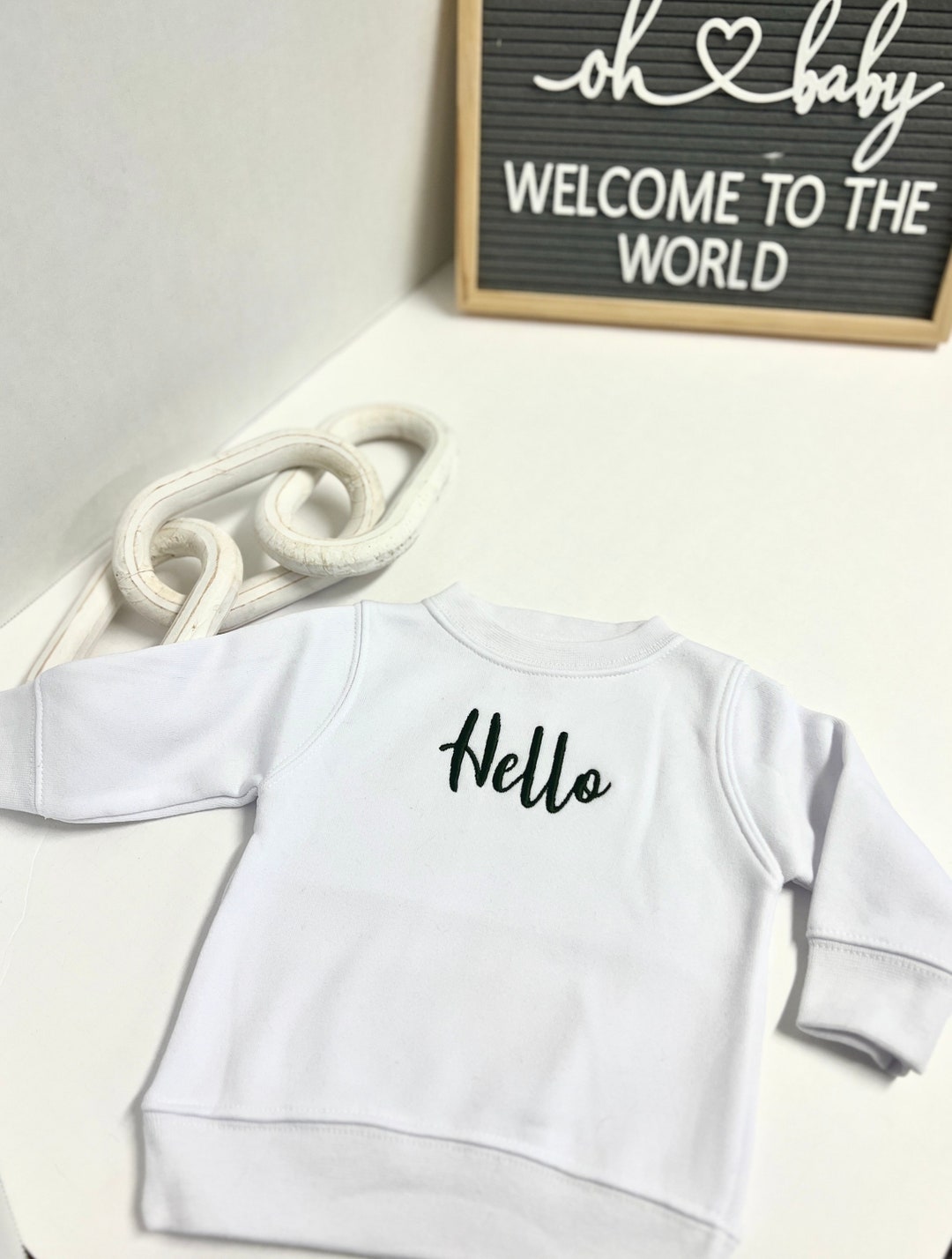 Hello Infant Sweatshirt Custom Toddler Sweatshirt Personalized Sweatshirt for Infants ...