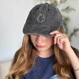 Ghost Hat, Fall Hat, Halloween Hat, Custom Embroidered Hat ...