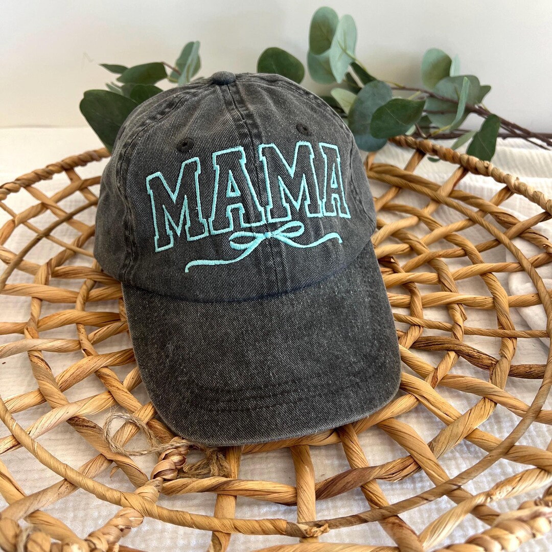 Mama Hat, Custom Embroidered Mom Hat , Momma Cap , Embroiderd Summer ...