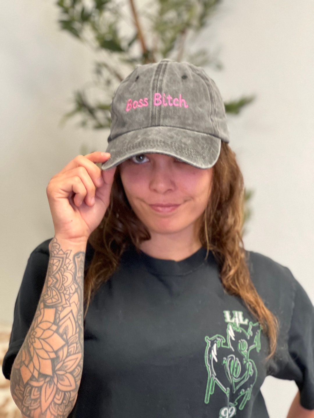 Boss Bitch Hat Custom Embroidered Hat Personalized Dad Cap - Etsy