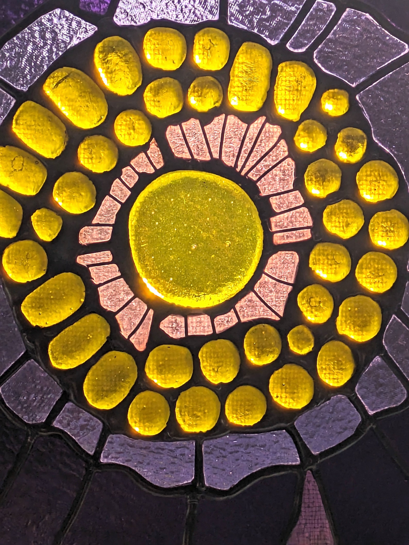 Purple Poppy Stained Glass Panel - Etsy