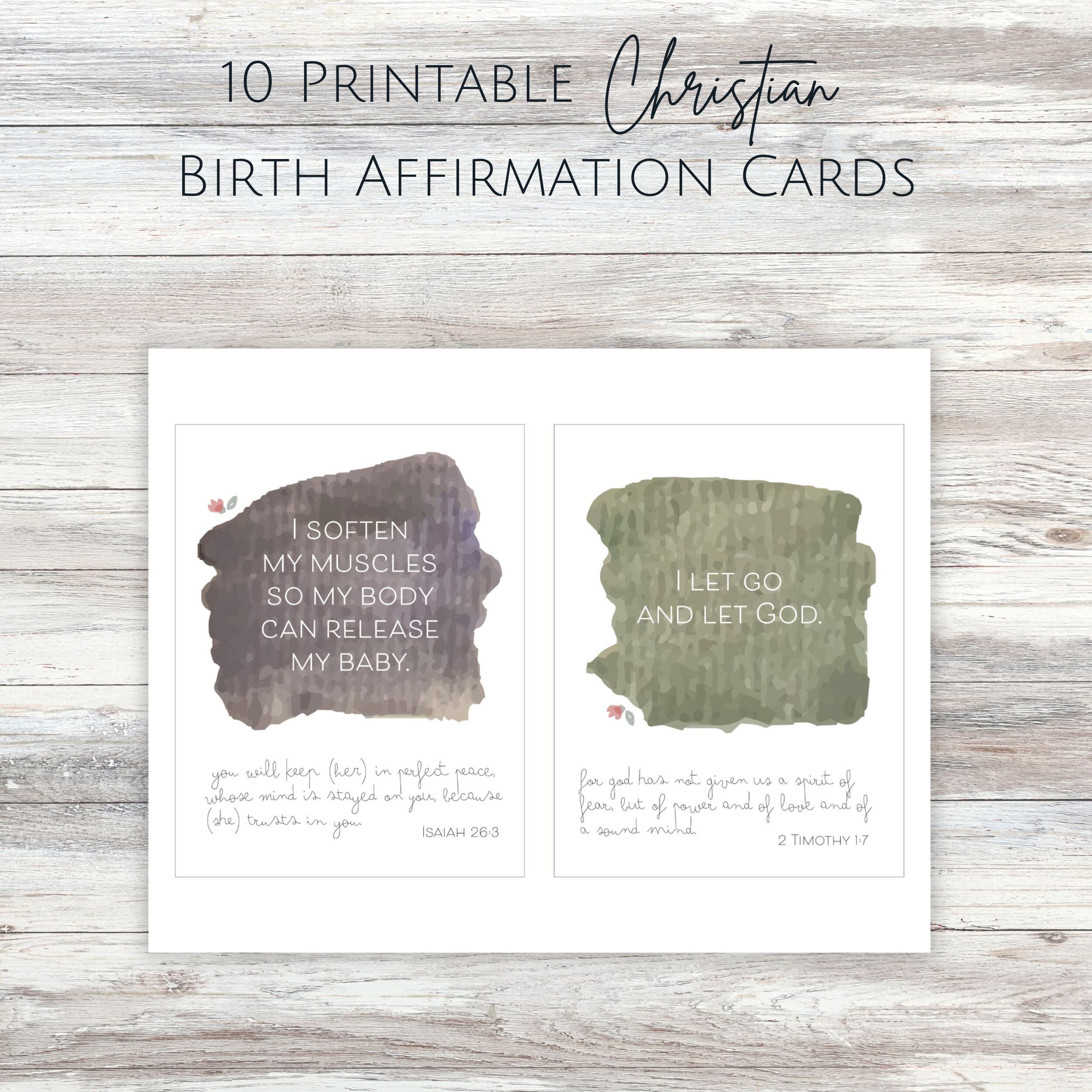 Christian Birth Affirmation Cards - Etsy