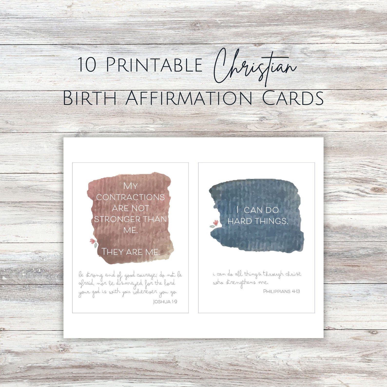 Christian Birth Affirmation Cards - Etsy