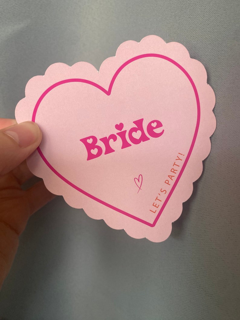 Love Heart Shape Place Cards Bridal Shower Coaster Wedding Place Cards ...