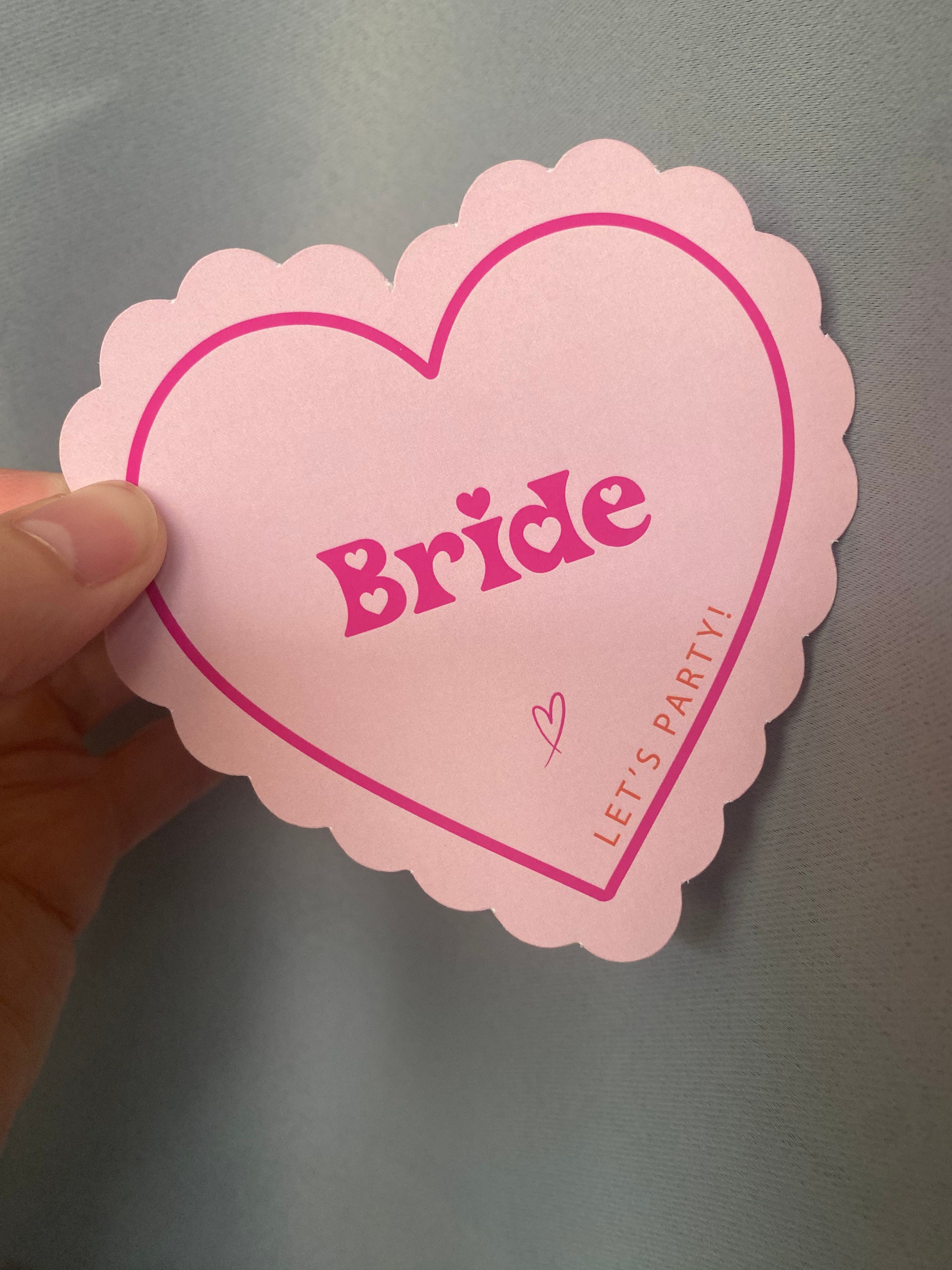 Love Heart Shape Place Cards Bridal Shower Coaster Wedding Place Cards ...