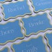 Wave Shape, Wavy Place Cards, Wedding Bridal Shower Wavy Edge Name Card ...