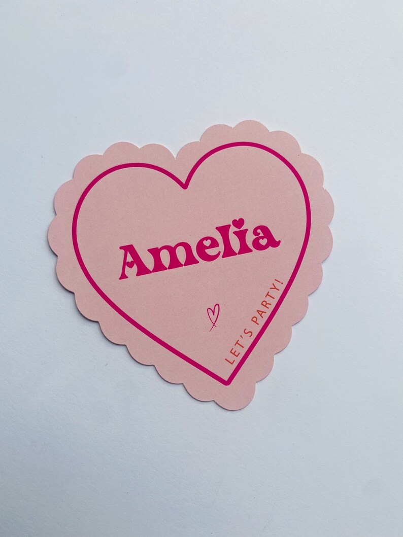 Love Heart Shape Place Cards Bridal Shower Coaster Wedding Place Cards ...