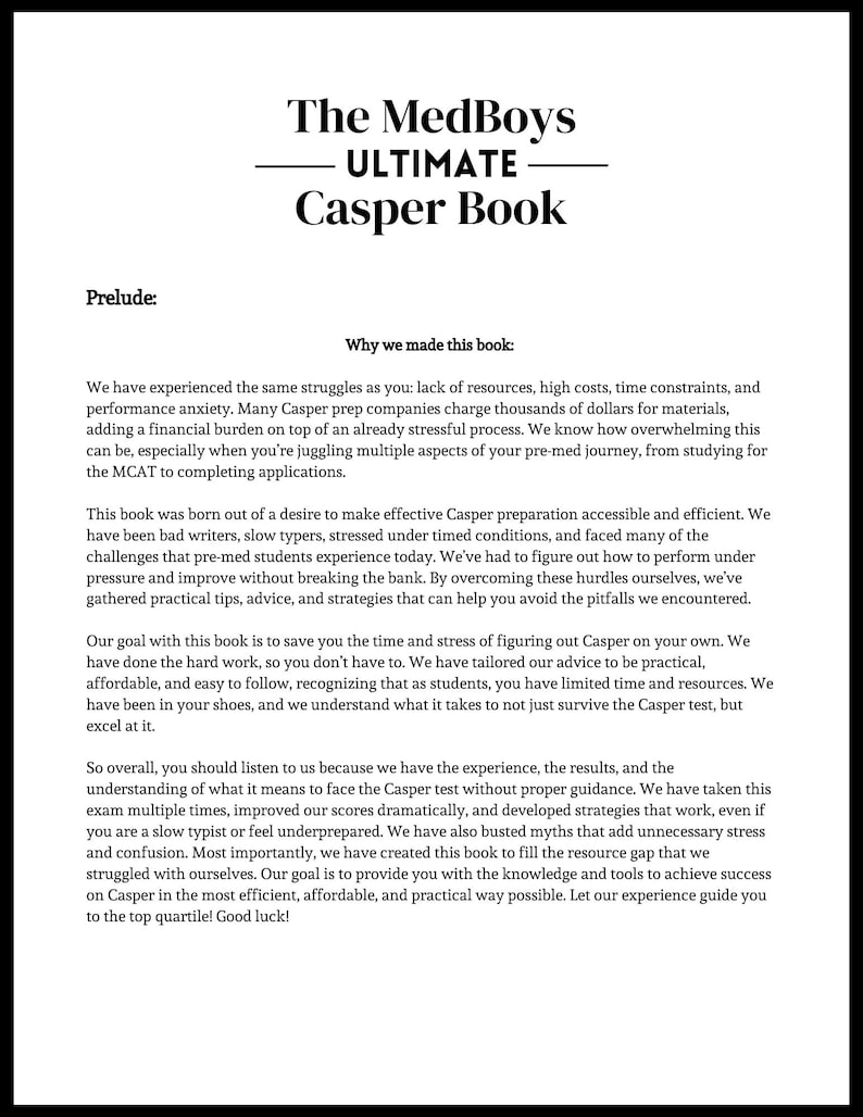 The Medboys Ultimate Casper Book - Etsy