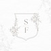 Floral Wedding Crest With Initials | Digital Download Monogram - Etsy