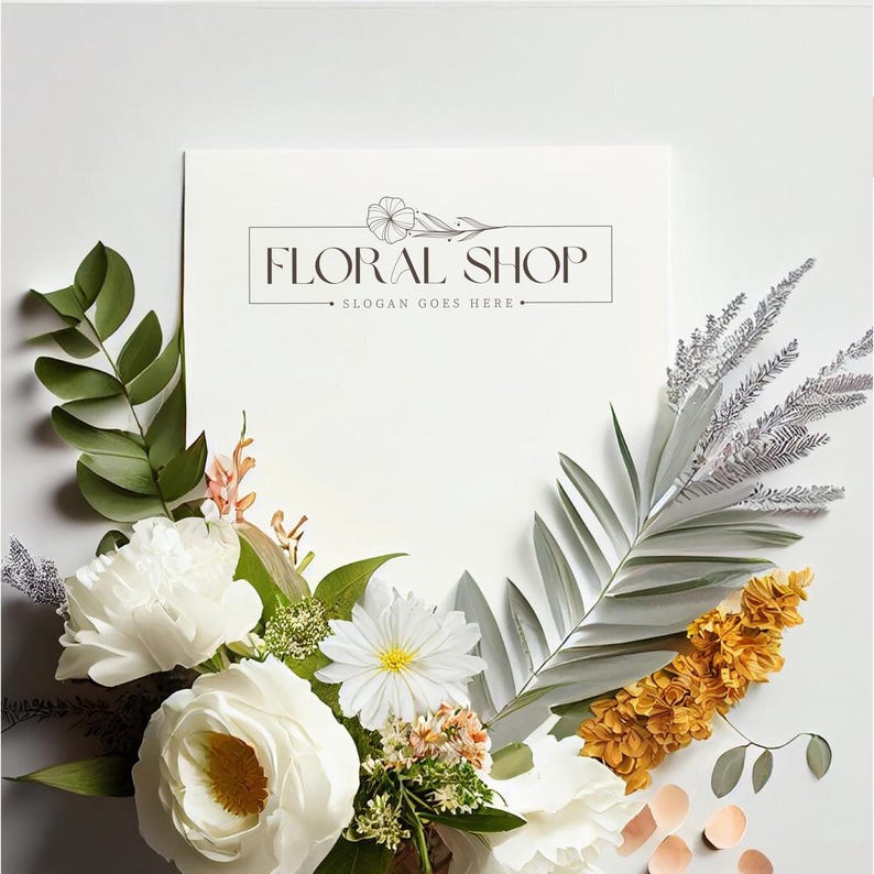 Unique Floral Shop Logo, Digital Download Logo - Etsy