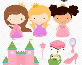 Blue Princess Clipart Instant Download PNG Files 300 Dpi - Etsy