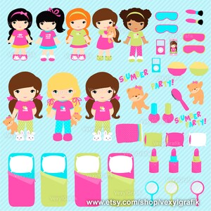 Pajamas Clipart, Instant Download PNG Files - 300 Dpi, Baby Shower ...