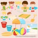 Beach Clipart, Instant Download PNG Files - 300 Dpi, Baby Shower ...