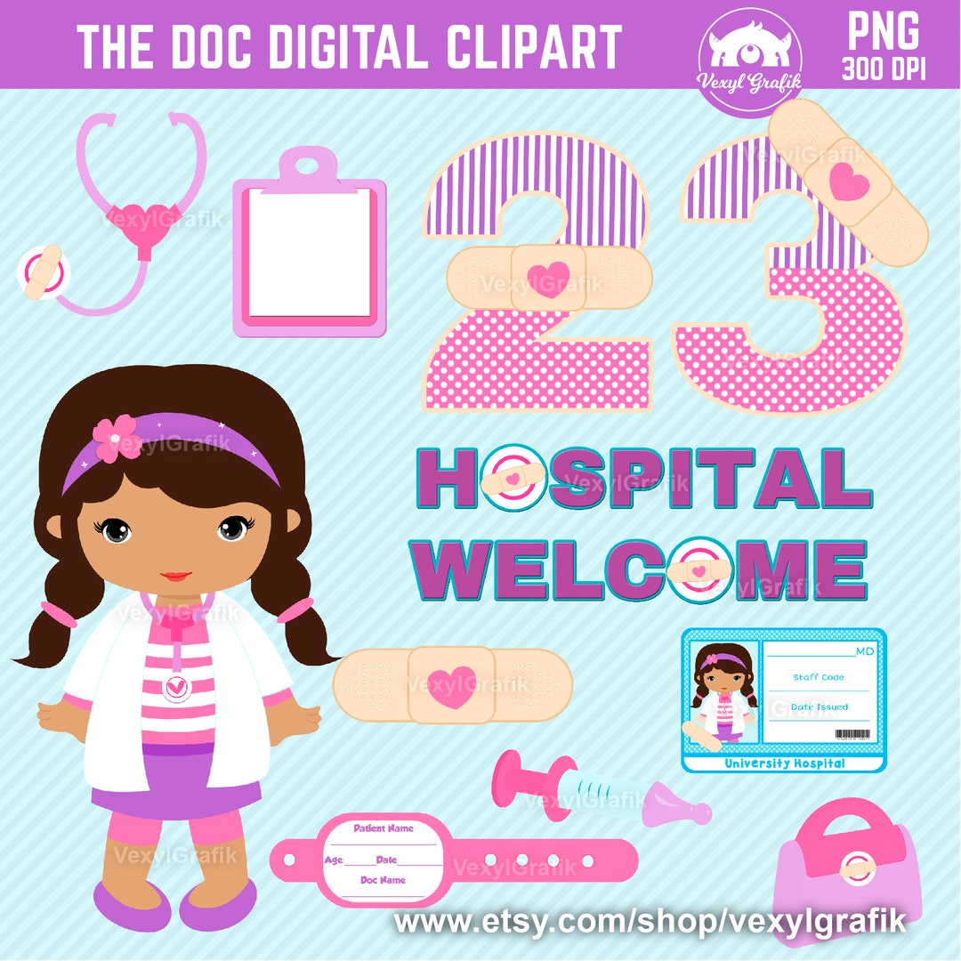 Doctor Clipart, Instant Download PNG Files - 300 Dpi, Baby Shower ...