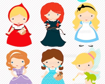 Princess 4 Clipart Instant Download PNG Files 300 Dpi Baby - Etsy