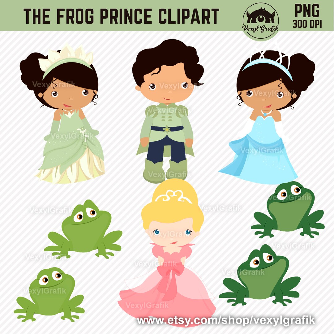 Frog Clipart, Instant Download PNG Files - 300 Dpi, Baby Shower Clipart ...