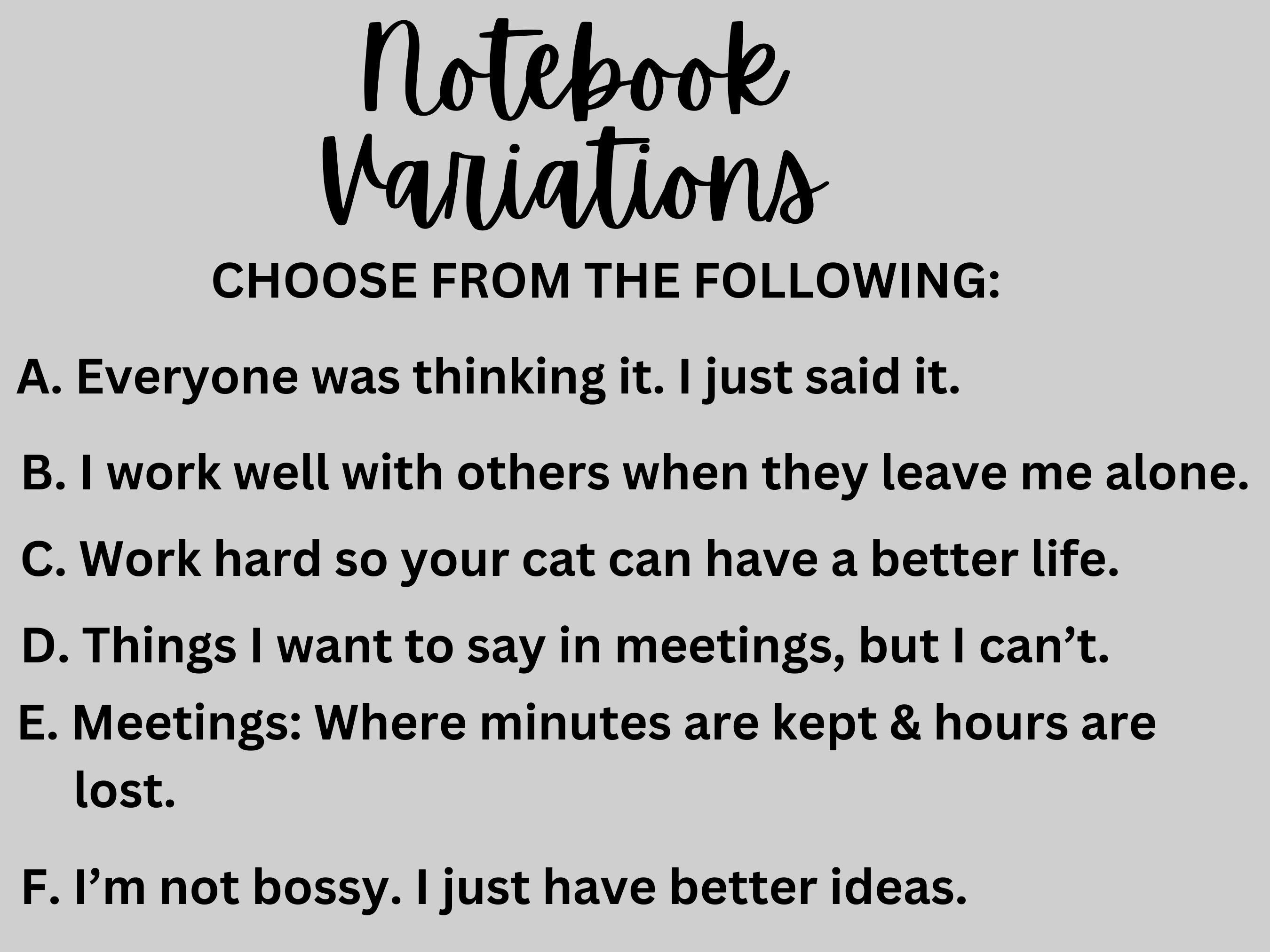 Funny Office Notebook Administrative Professionals Day Gift Office ...