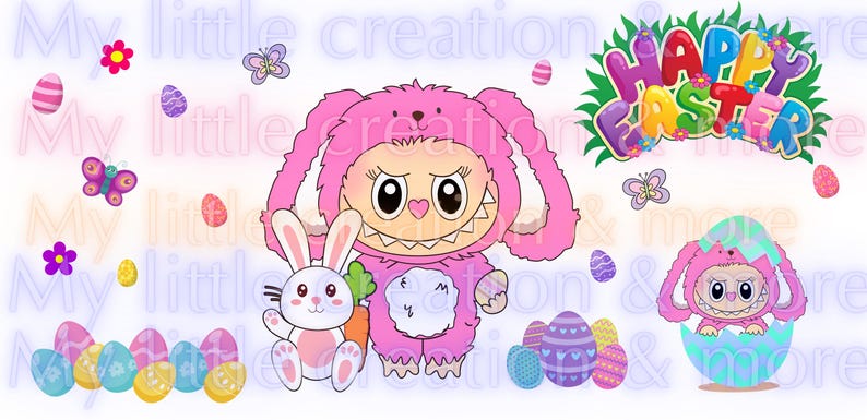 Easter Labubu Pink Bunny #png #digital #labubu Cup Libbey 16 Ounces ...