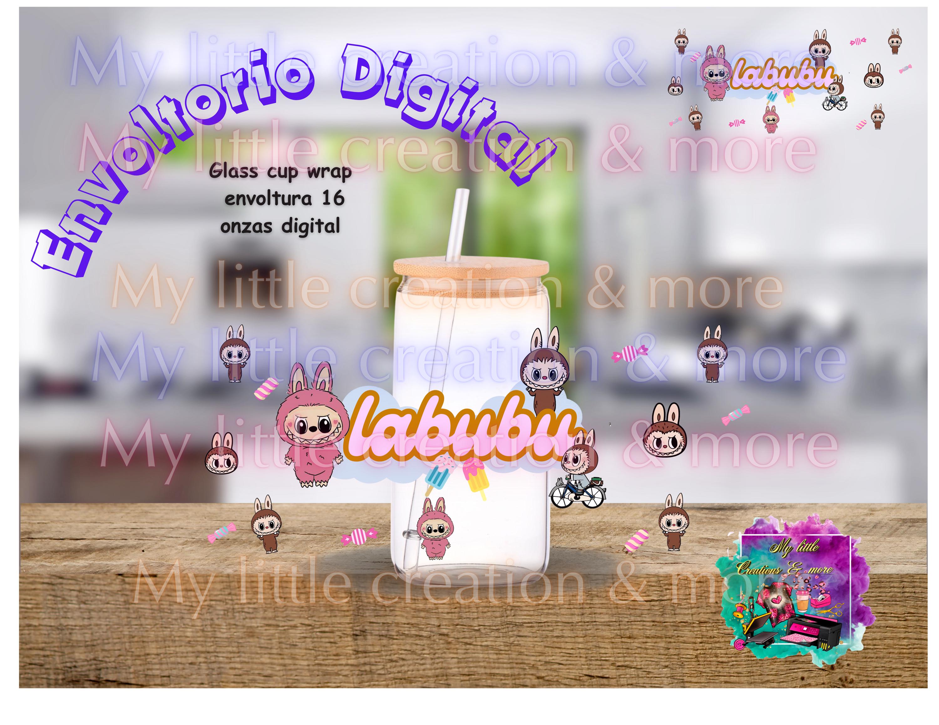 Labubu bicicleta Tumbler Wrap - Can 16oz - Sublimation Design ...