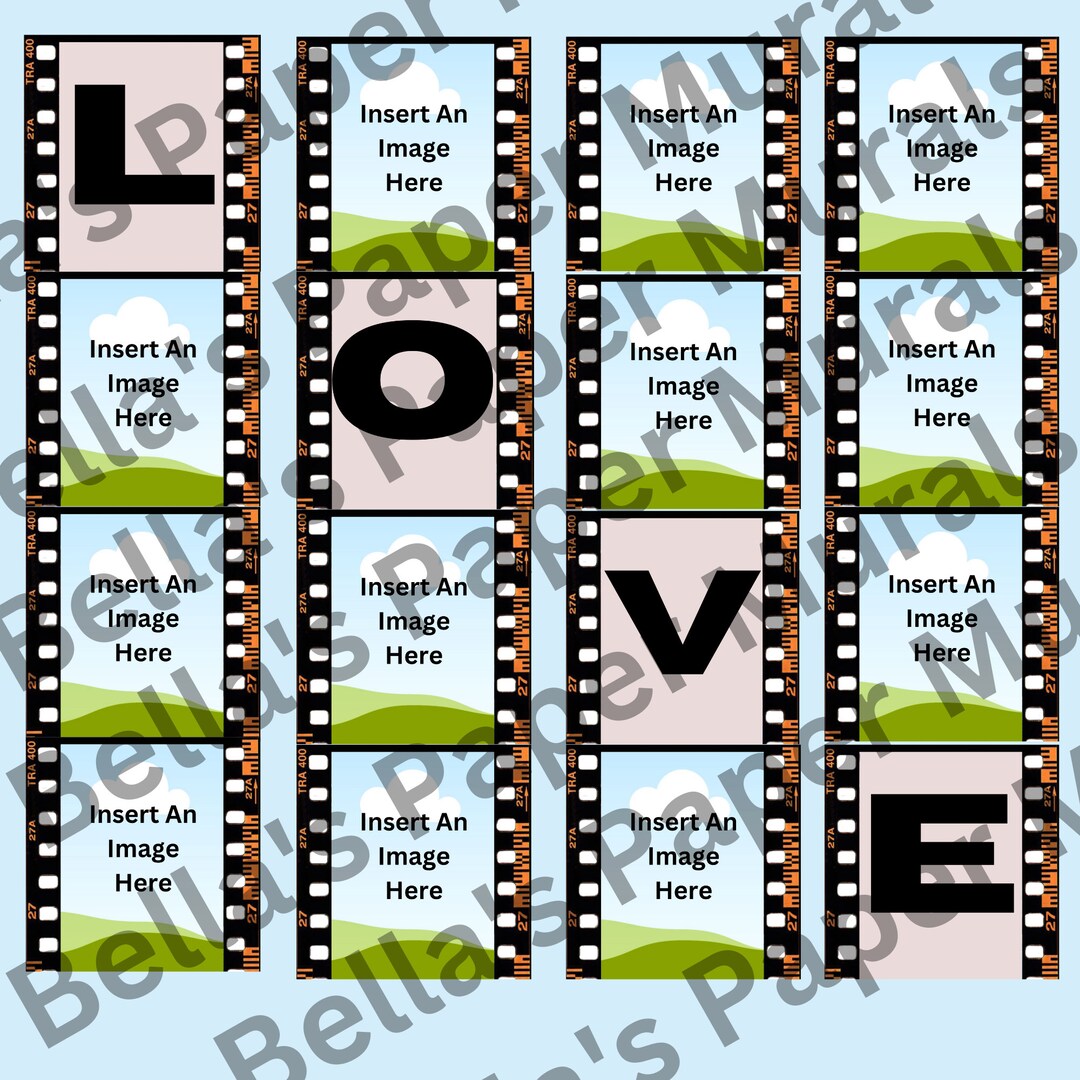 Customizable Film-inspired Paper Mural- Digital Printout - Etsy