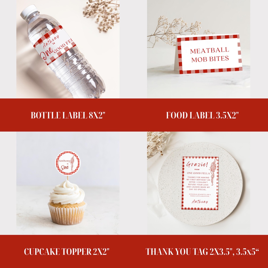 One Good Fella First Birthday Party Bundle | Editable Canva Template ...