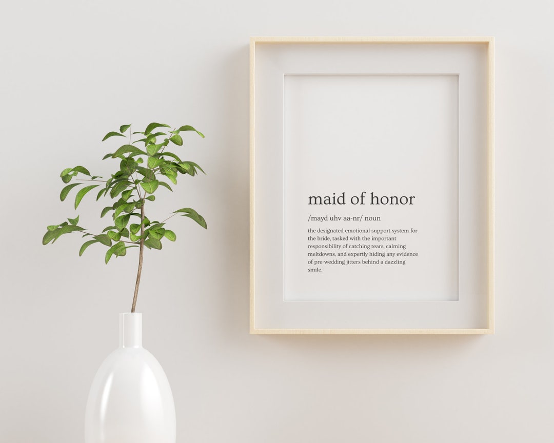 maid-of-honor-definition-printable-wall-art-definition-etsy