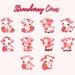 Cartoon Strawberry Cow Clipart Blueberry Cow Clipart Cute Kawaii Cow ...