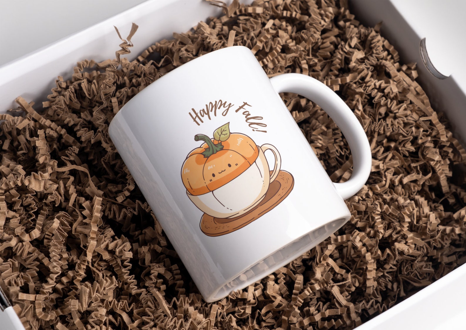 Fall Coffee Clipart - Pumpkin Spice Latte Clipart - Kawaii Cute Autumn ...