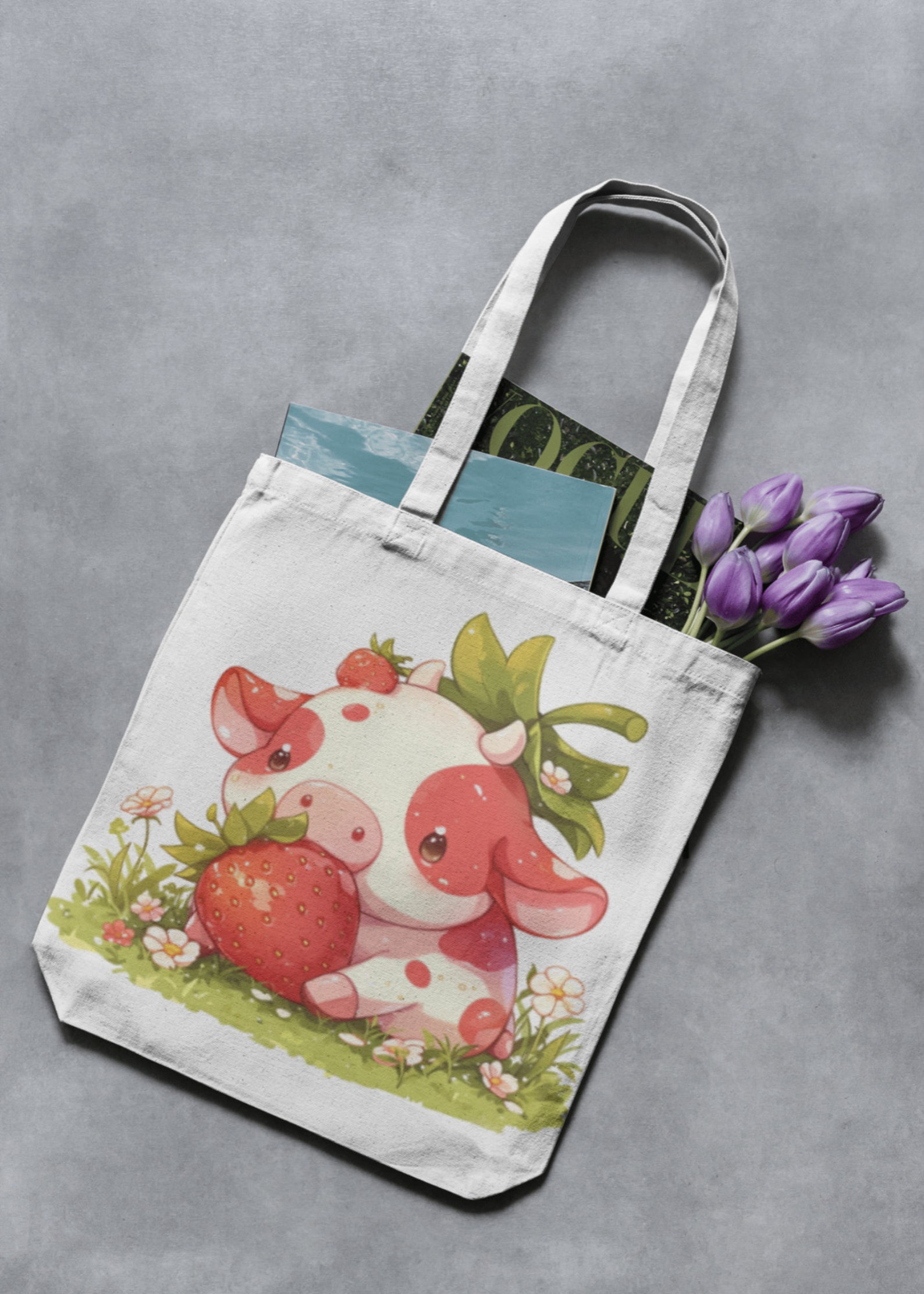 Strawberry Cow Clipart - Cute Cartoon Cow Clip Art - Strawberry Cow ...