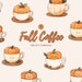 Fall Coffee Clipart - Pumpkin Spice Latte Clipart - Kawaii Cute Autumn ...