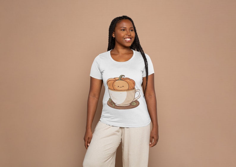 Fall Coffee Clipart - Pumpkin Spice Latte Clipart - Kawaii Cute Autumn ...