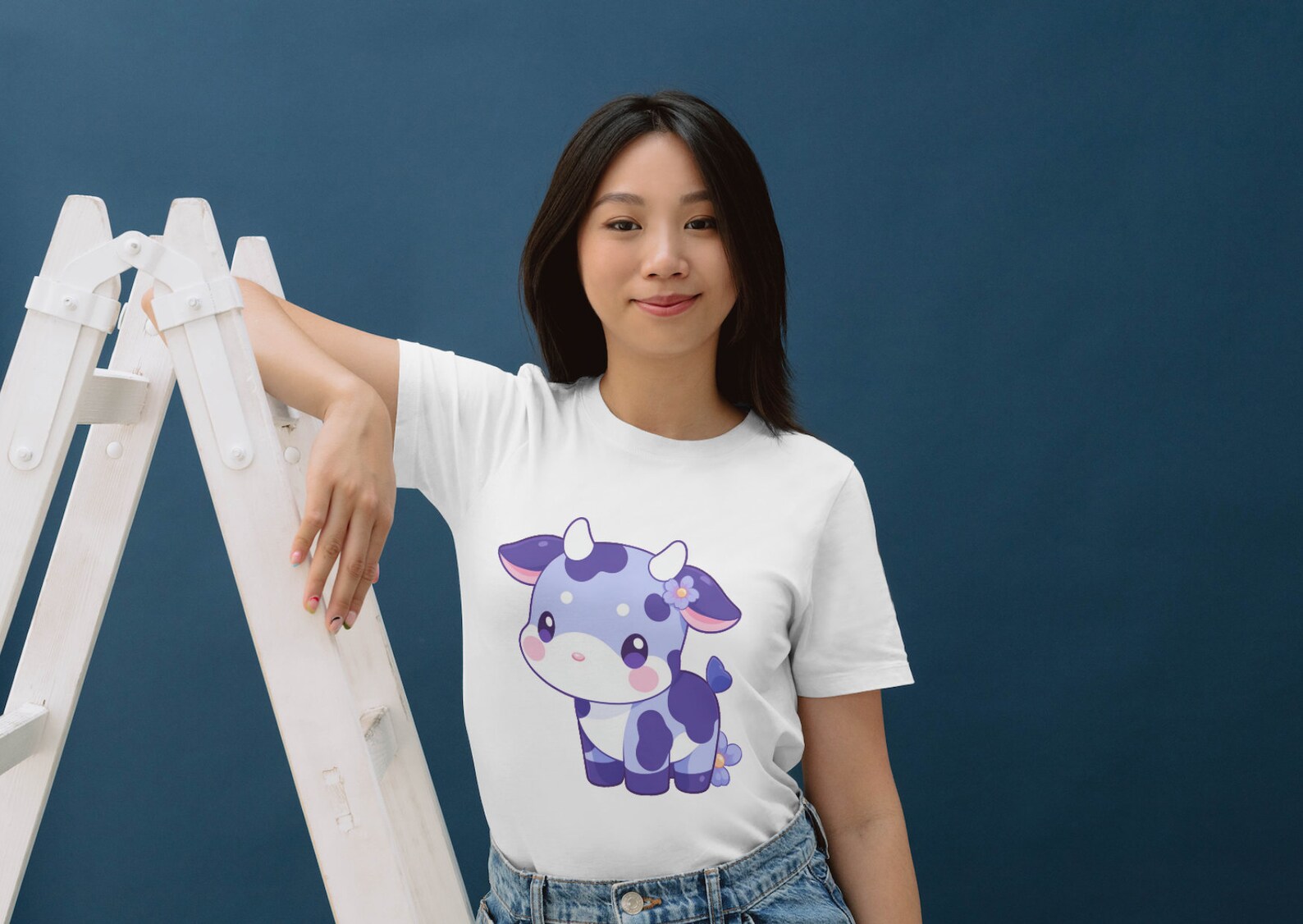 Cartoon Strawberry Cow Clipart - Blueberry Cow Clipart - Cute Kawaii ...