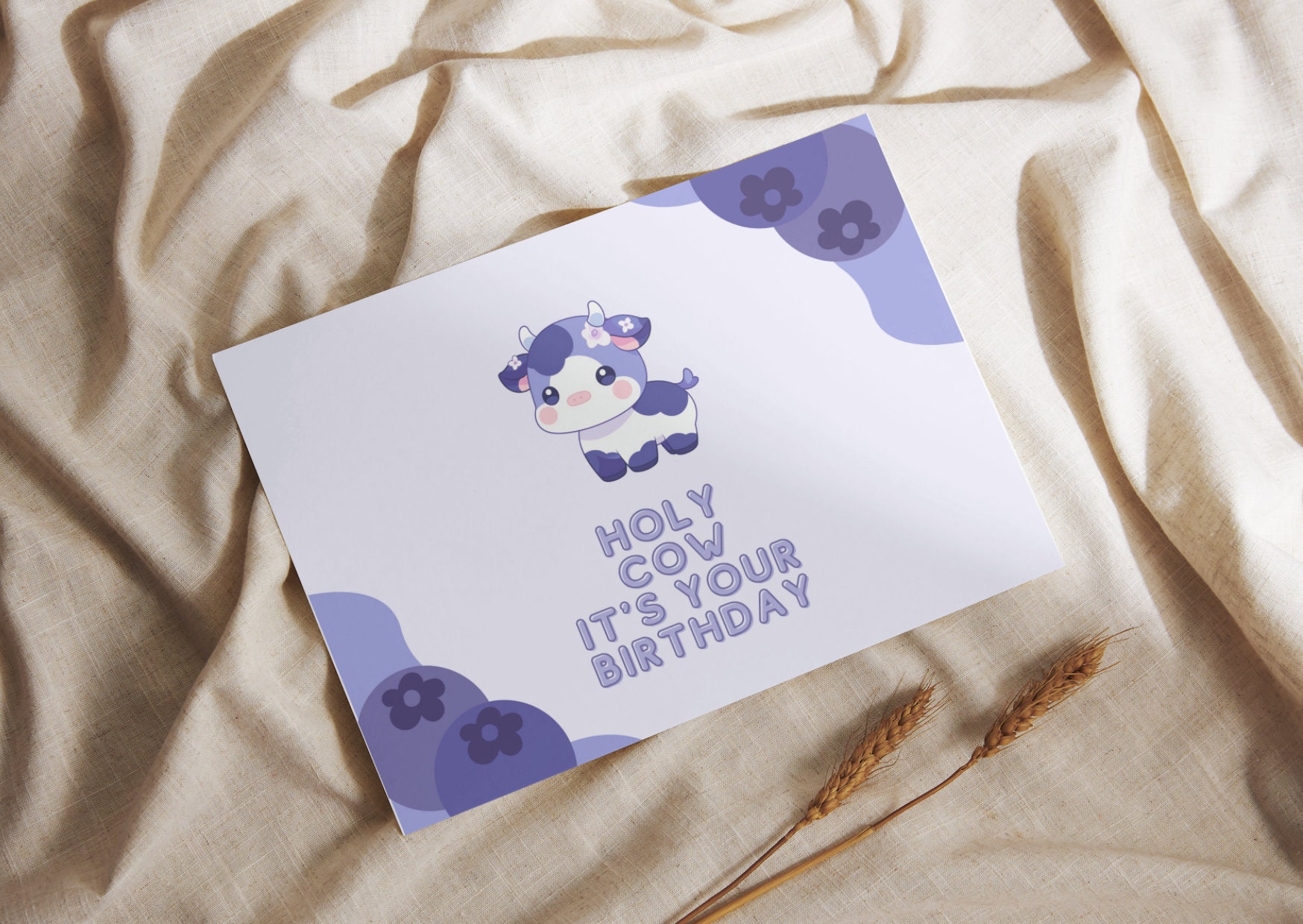 Blueberry Cow Clipart - Cute Kawaii Cartoon Cow Clip Art - Blueberry ...