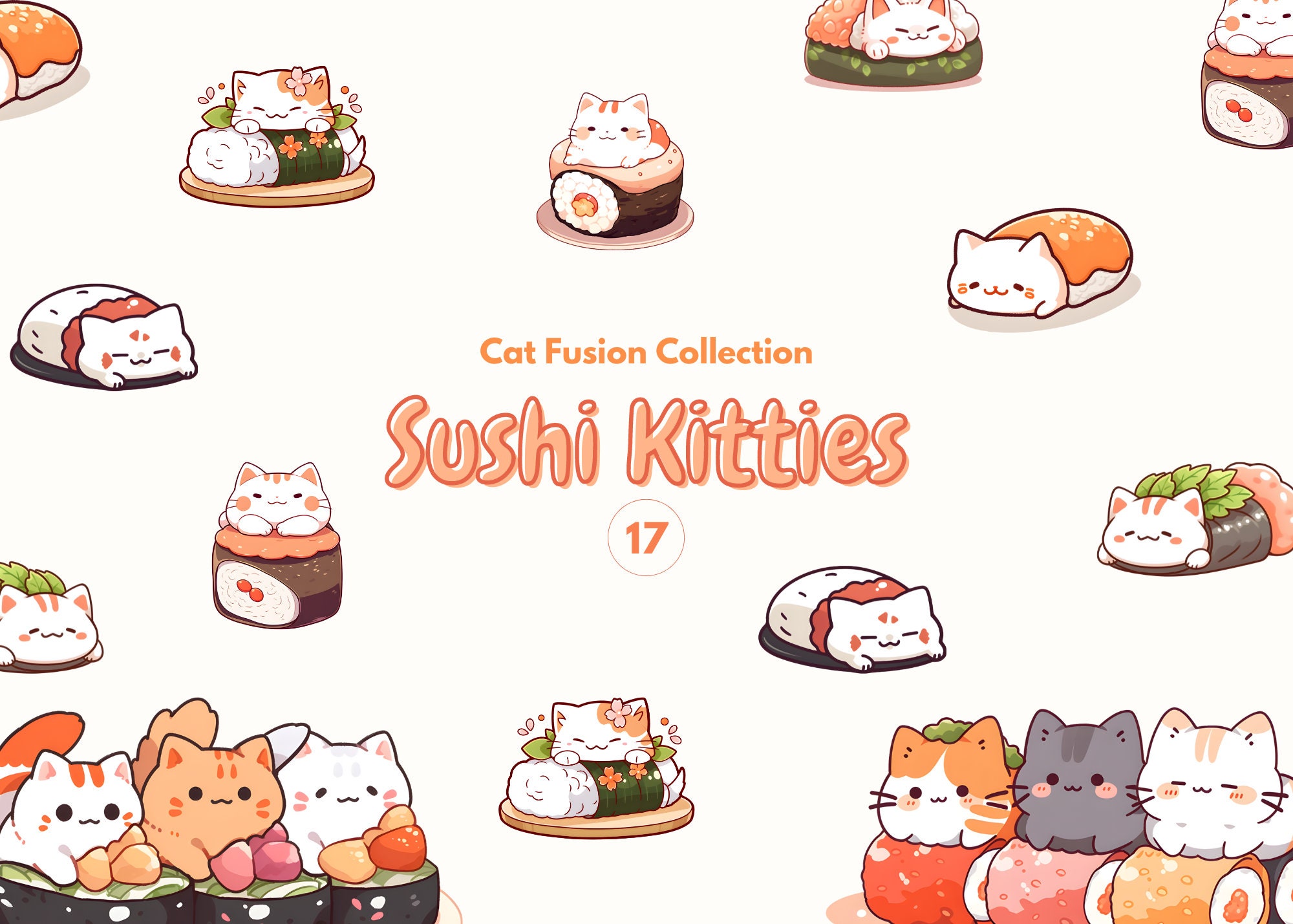 Cute Sushi Cat Wallpaper