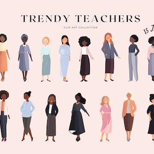 Back to School Clipart - Studying Clipart - Teacher Clipart - Cute ...