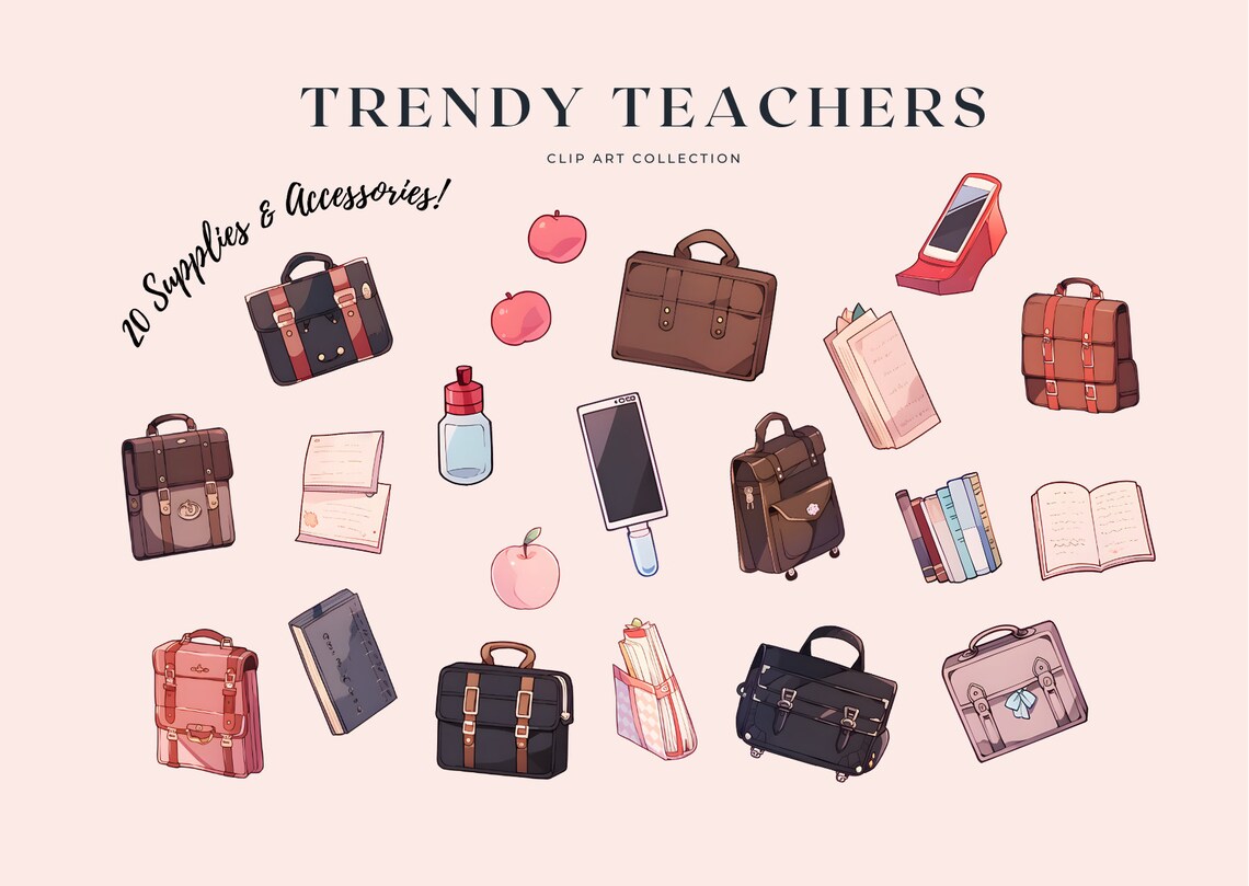 Back to School Clipart Studying Clipart Teacher Clipart - Etsy