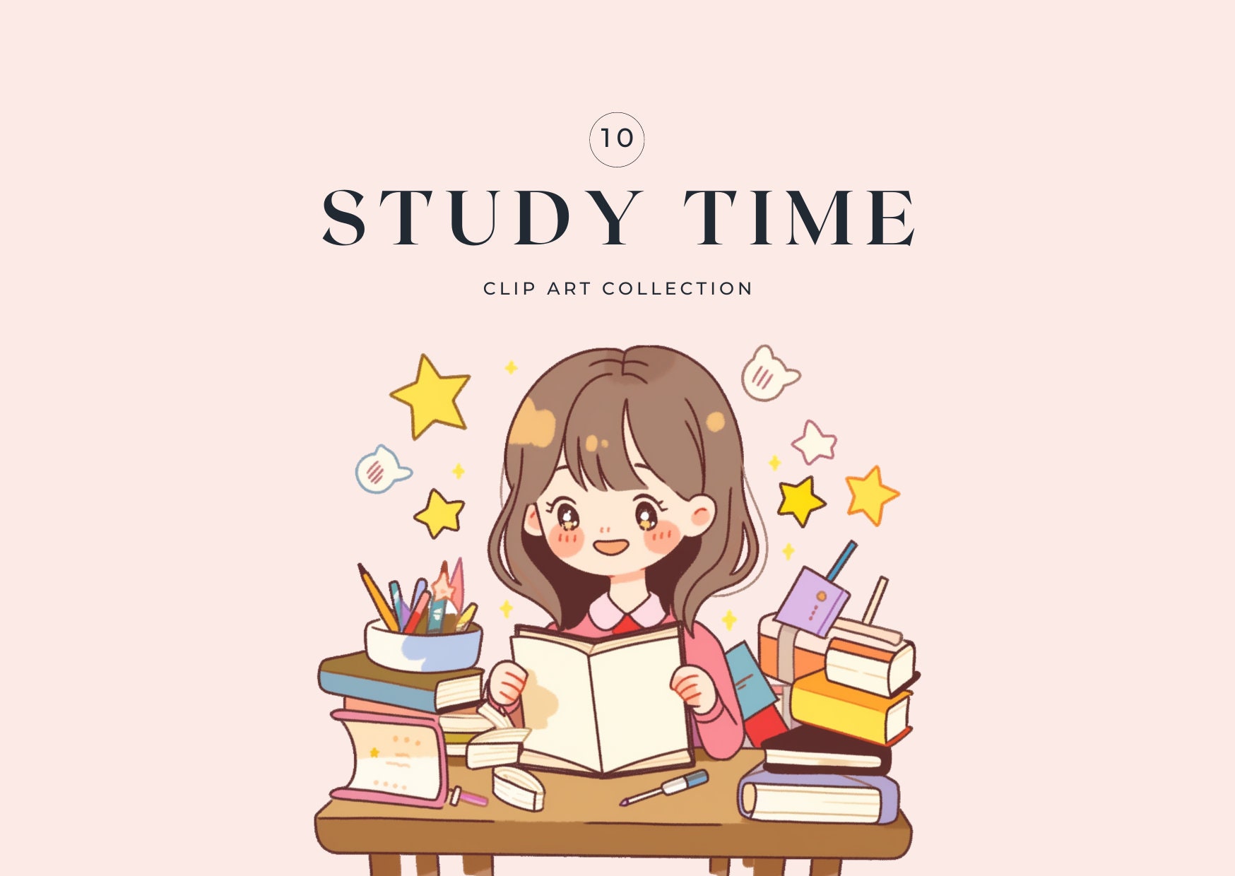 School Studying Clipart Back to School Clipart Teacher Clipart Cute ...