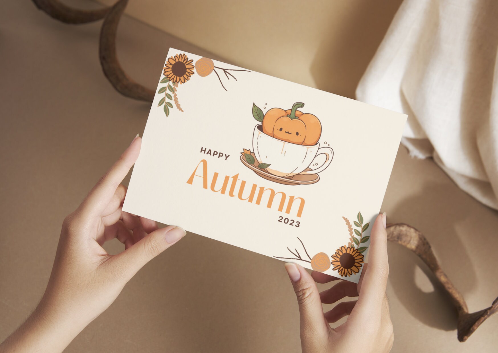 Fall Coffee Clipart - Pumpkin Spice Latte Clipart - Kawaii Cute Autumn ...