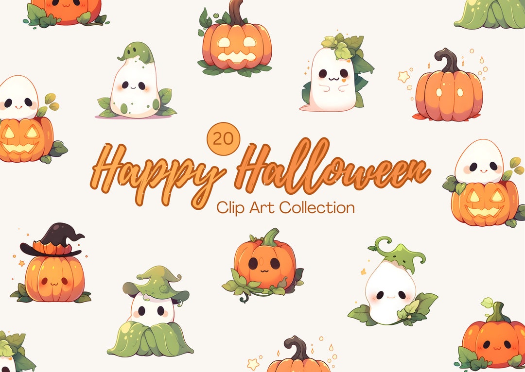 Pastel Halloween Clipart - Cute Halloween Clipart - Halloween Digital ...