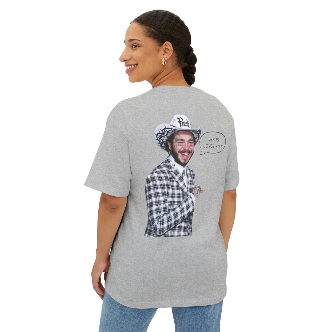 Jesus Loves You Pop Icons Post Malone White / Latte / Heather Grey ...