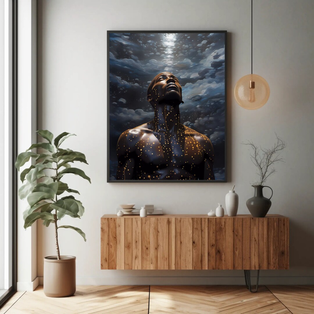 African American Art| Black Male Canvas Art|black Wall Art| Black Art ...