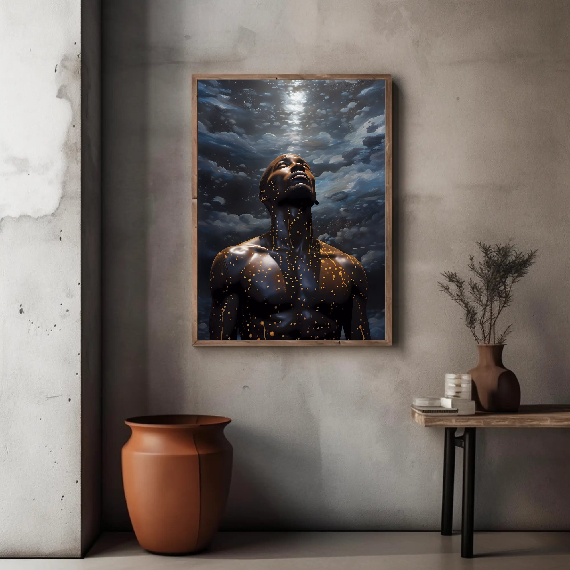 African American Art Black Male Canvas Artblack Wall Art Black Art ...