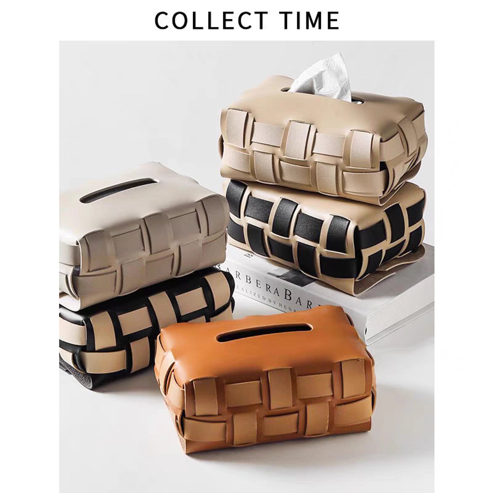 Refined Leather Tissue Holder: Elegance in Every Detail - Etsy