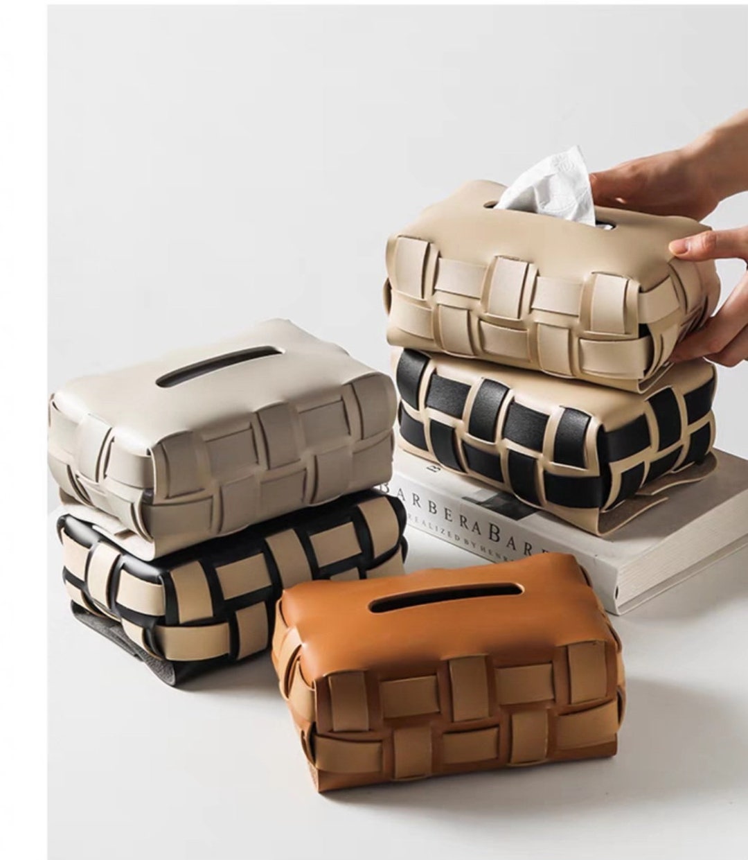 Refined Leather Tissue Holder: Elegance in Every Detail - Etsy