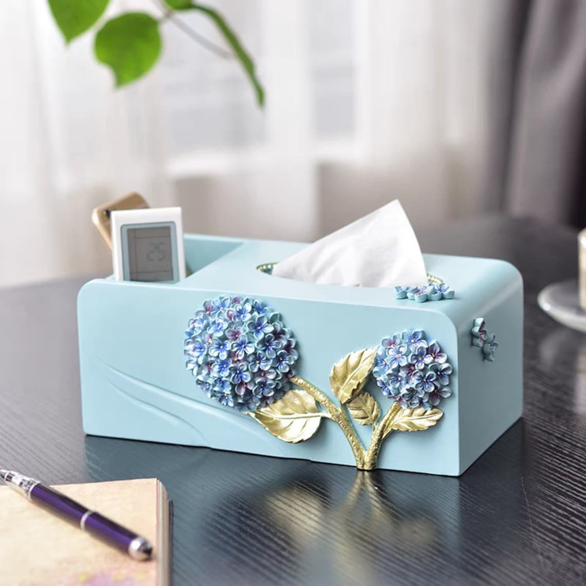 Multifunctional Ceramic Tissue Holder and Remote Organizer - Etsy