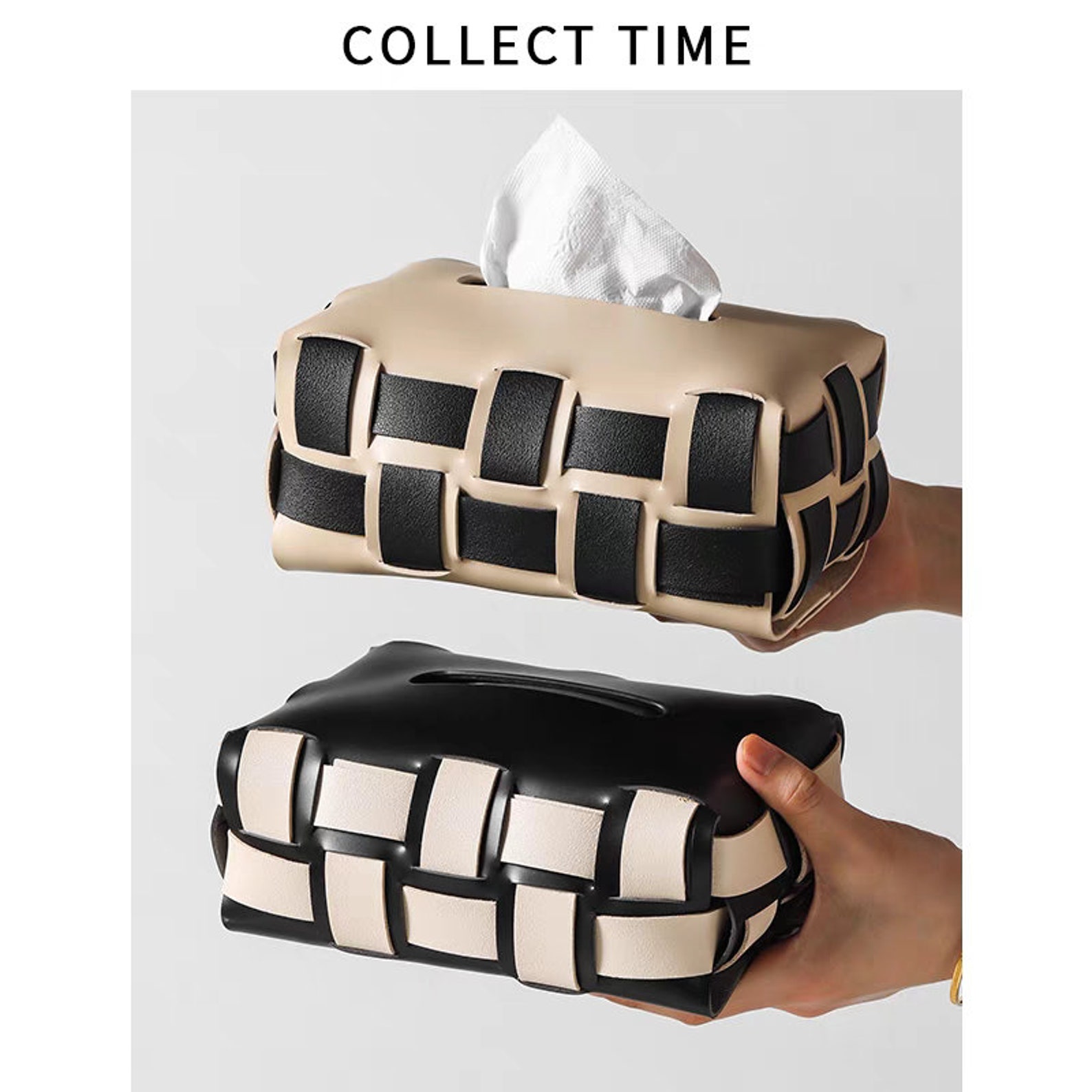 Refined Leather Tissue Holder: Elegance in Every Detail - Etsy