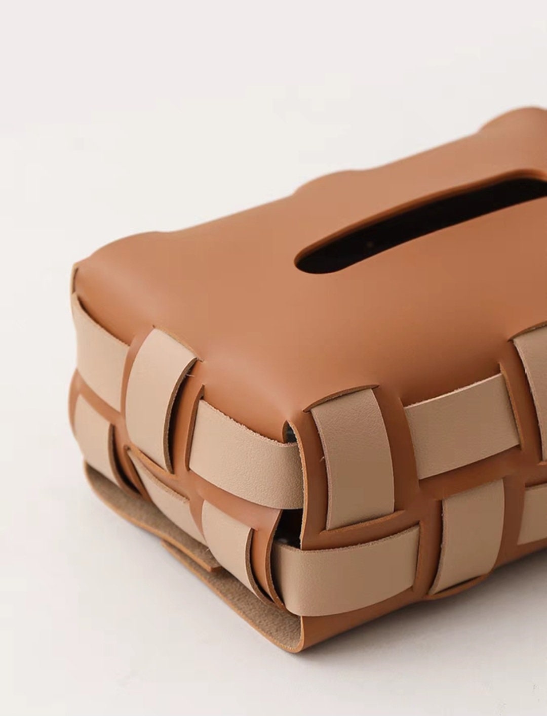 Refined Leather Tissue Holder: Elegance in Every Detail - Etsy