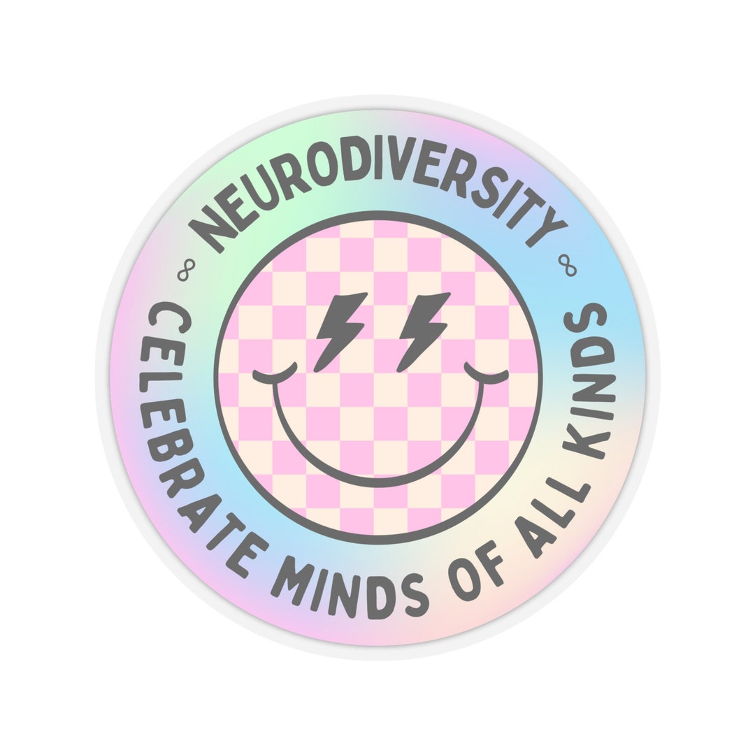 Neurodiversity Smiley Sticker, Autism Acceptance, ADHD Awareness ...