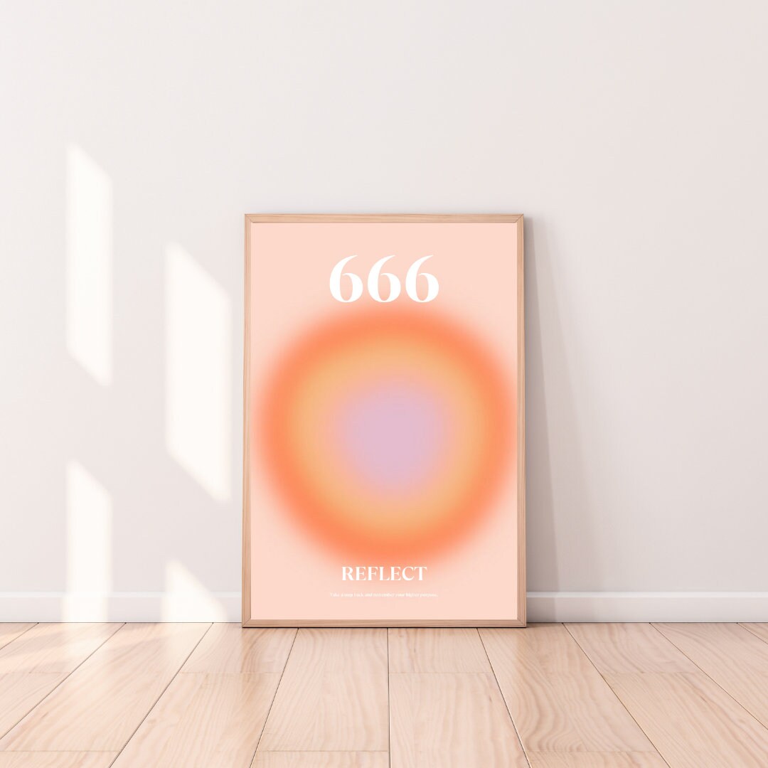 Angel Number 666 Digital Art Print Modern Digital Wall Art - Etsy