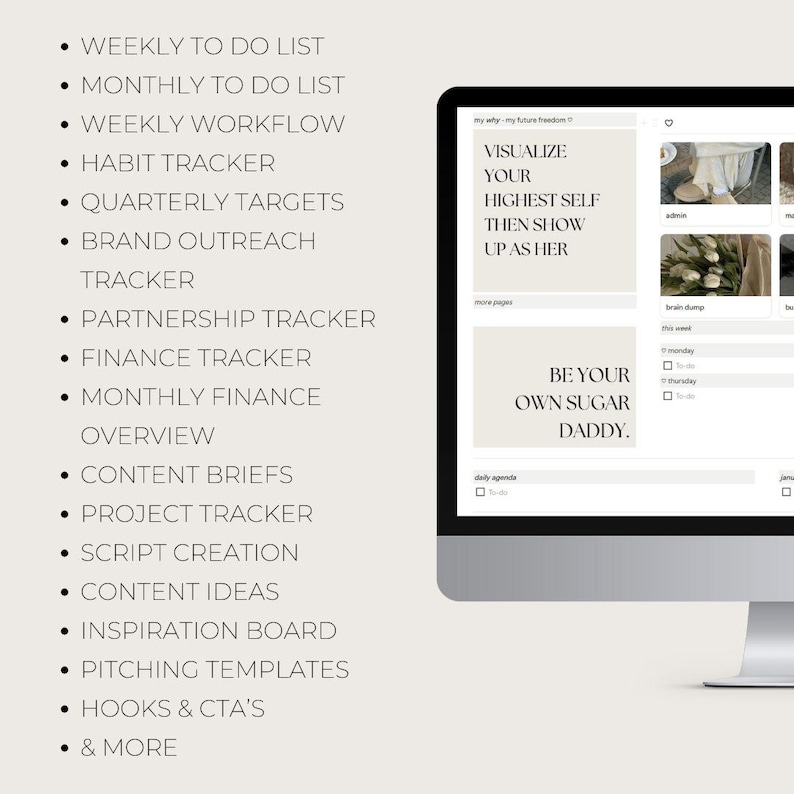 UGC Notion Template for UGC Creators | Premium UGC Notion Template to ...